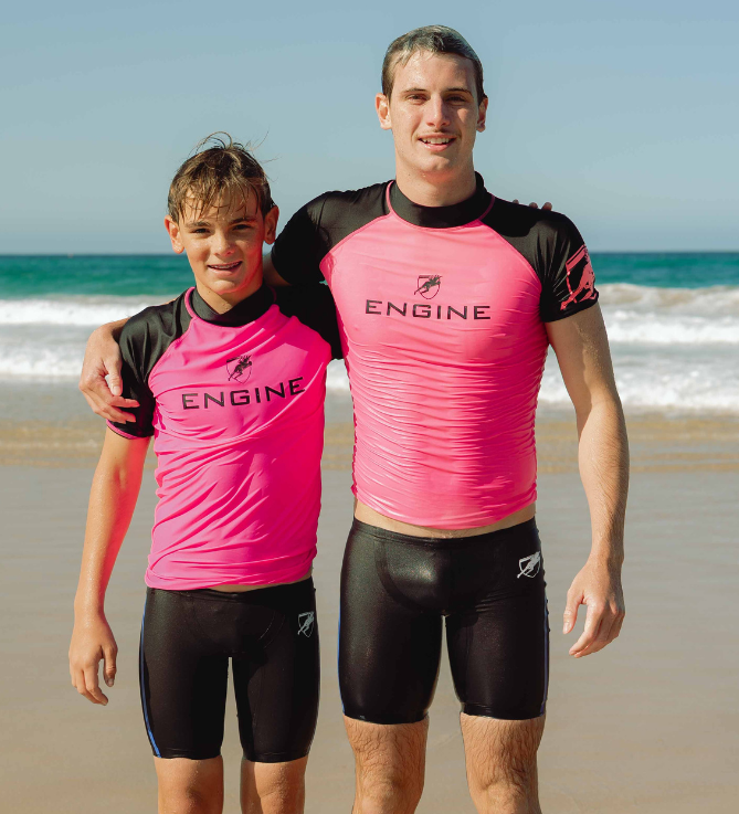 Hi Vis Short Sleeve Rashie Raglan – ENGINE SWIM